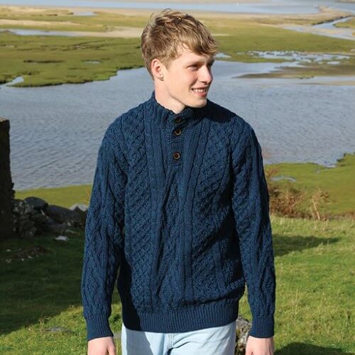 Traditional Cable Knit Merino Wool Sweater | 100% Merino Wool | Free US ...