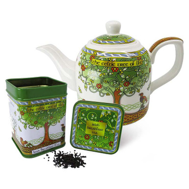 Celtic Tree of Life Tea and Teapot Set | Shamrockgift.com