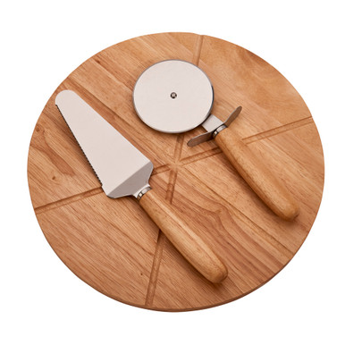 14'' Wooden Pizza Board Gift Set - Slice Better. Gift Smarter.