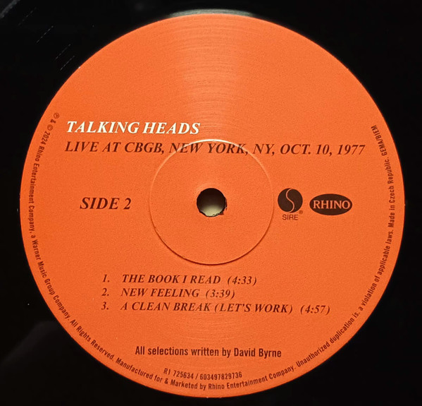 cd talking heads 77