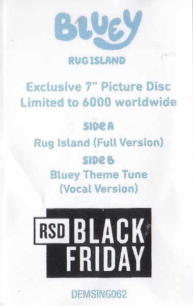 Rug Island / Bluey Theme Tune - Bluey (#5014797912205) - Omega Music