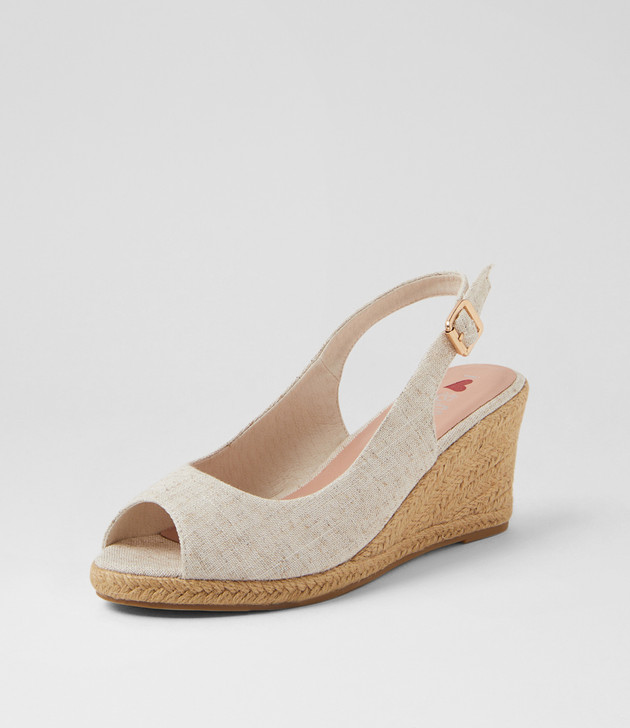 Fabiana Natural Linen Sandals - I Love Billy