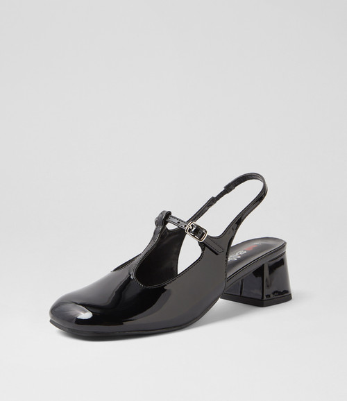 Treatie Black Patent Pu Heels - I Love Billy