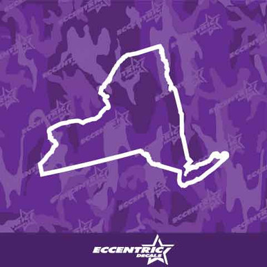 New York State Outline Vinyl Decal Sticker - Eccentric Decals