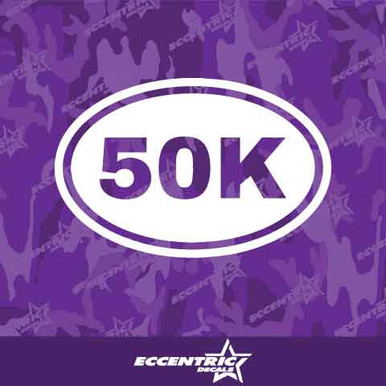 Oval 50K Vinyl Decal Sticker - Eccentric Decals