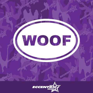 Oval Woof Vinyl Decal Sticker - Eccentric Decals