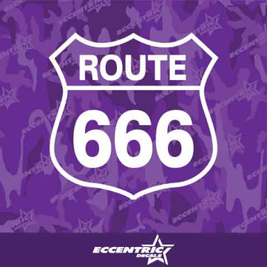Route 666 Vinyl Decal Sticker - Eccentric Decals