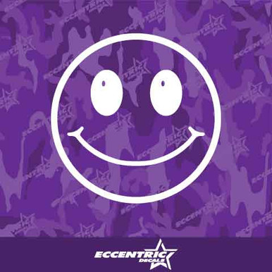 Smiley Face Vinyl Decal Sticker - Eccentric Decals