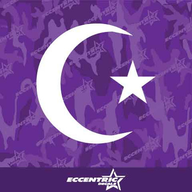 Star And Crescent Moon Vinyl Decal Sticker - Eccentric Decals