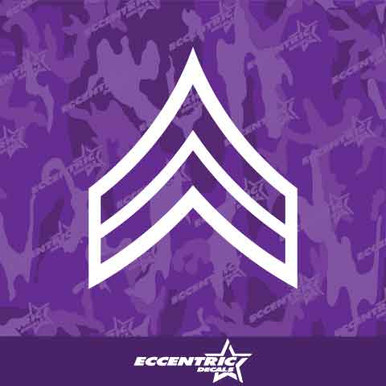 U.S. Army Corporal Insignia Vinyl Decal Sticker - Eccentric Decals