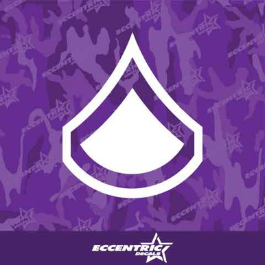 U.S. Army Private First Class Insignia Vinyl Decal Sticker - Eccentric ...