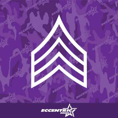U.S. Army Sergeant Insignia Vinyl Decal Sticker - Eccentric Decals