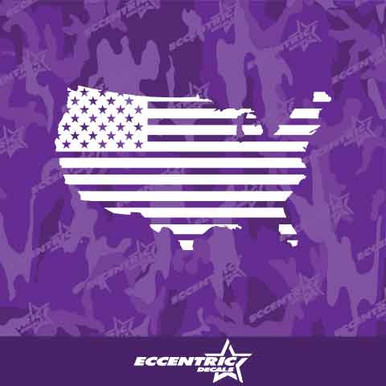 USA Map American Flag Vinyl Decal Sticker - Eccentric Decals