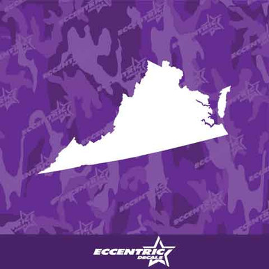 Virginia State Vinyl Decal Sticker - Eccentric Decals