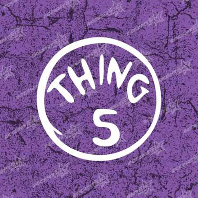 Dr Seuss Thing 5 Vinyl Decal Sticker - Eccentric Decals