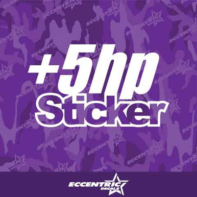 `+5hp Sticker Vinyl Decal Sticker - Eccentric Decals