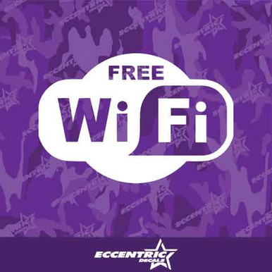 Free WiFi Vinyl Decal Sticker - Eccentric Decals