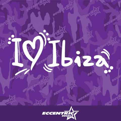 I love Ibiza Vinyl Decal Sticker - Eccentric Decals