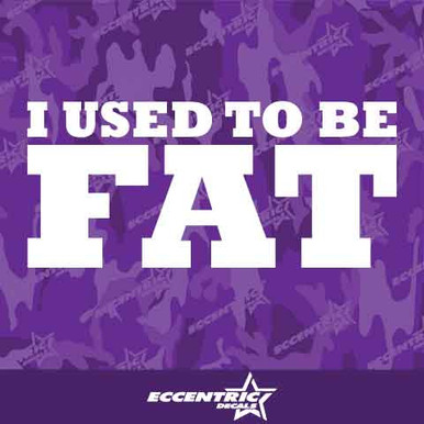 I Used To Be Fat Vinyl Decal Sticker - Eccentric Decals