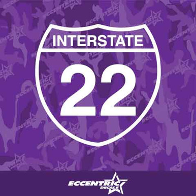 Interstate 22 Road Sign Vinyl Decal Sticker - Eccentric Decals