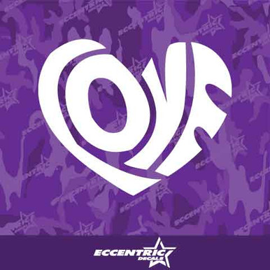 Love Heart Vinyl Decal Sticker - Eccentric Decals