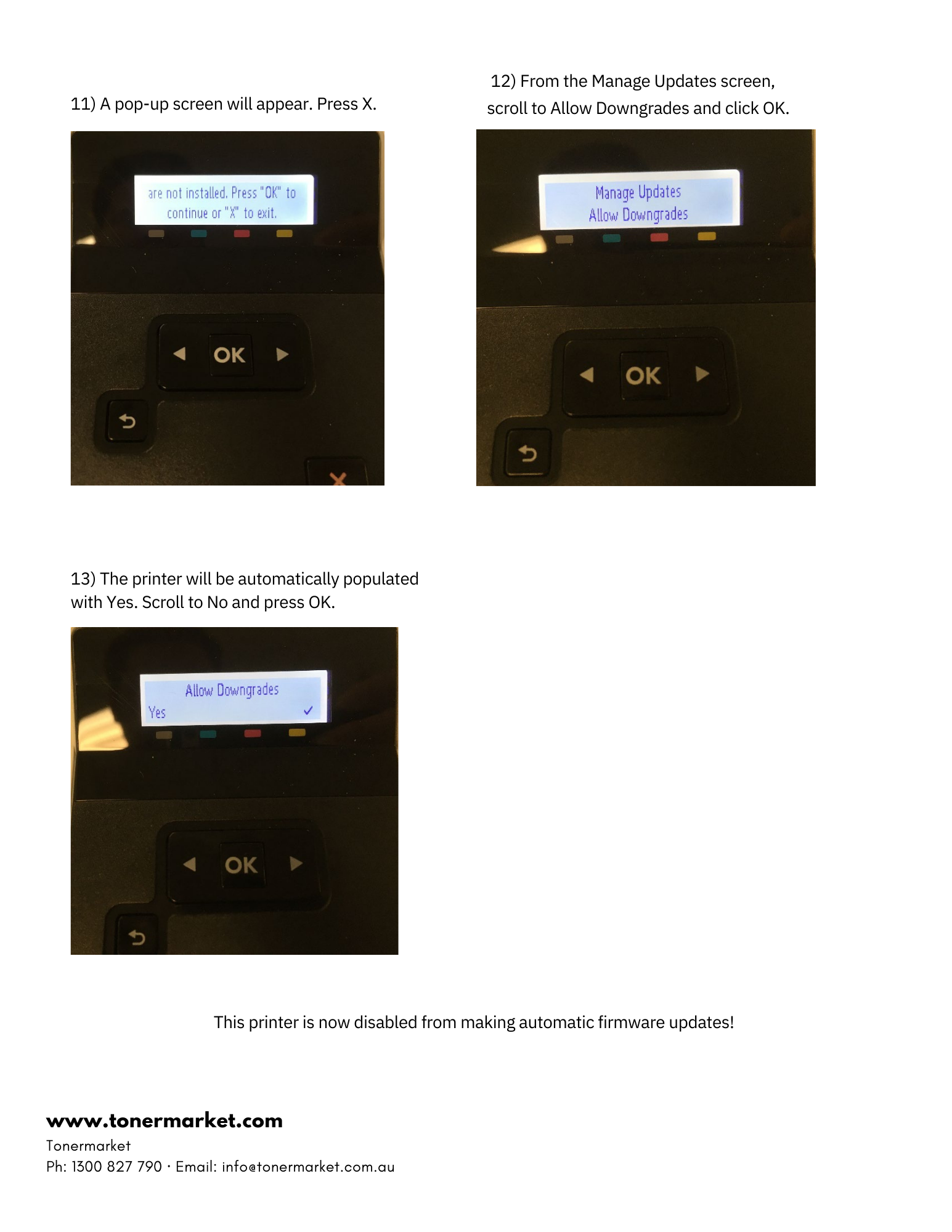How To Disable Automatic Firmware Updates In Select Hp Printers Tonermarket