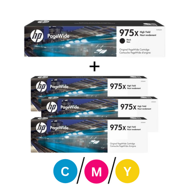 HP 975X Black + 975X (Choose x2 Colours - C/M/Y) Ink Value Pack