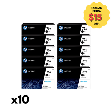 HP 76X CF276X Original Black Toner Cartridge - Bulk 10-Pack