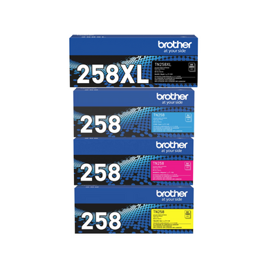 Genuine Brother TN258XL BK/TN258 CMY Value Pack | Tonermarket