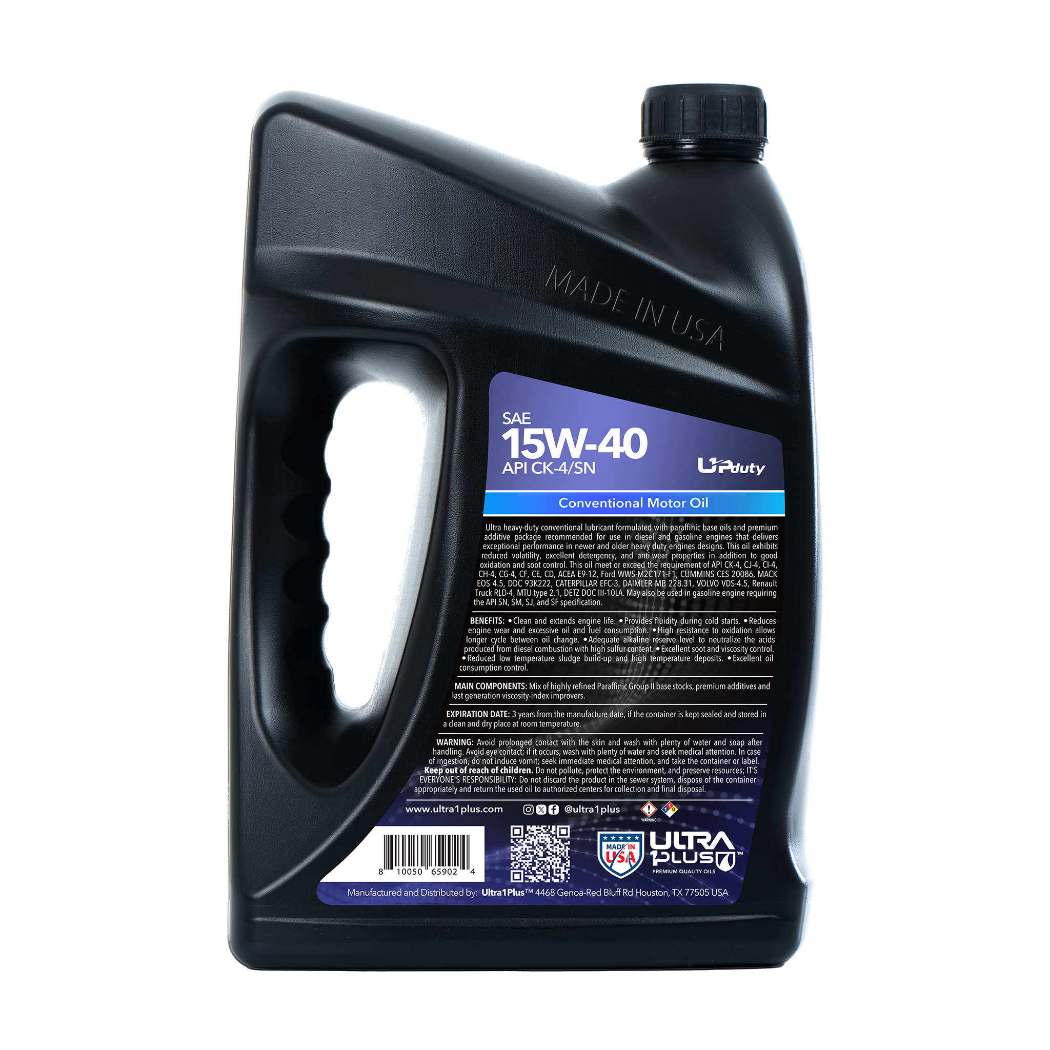 Ultra1Plus SAE 15W-40 Conventional Heavy-Duty Motor Oil