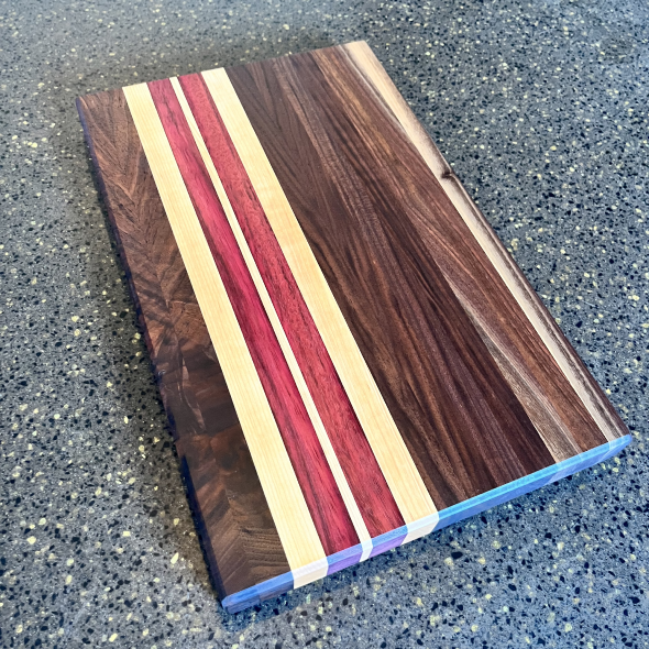 Cutting Board (Purple Heart, Walnut, Maple)