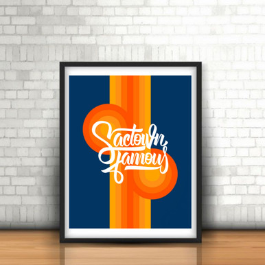 916 Retro Poster Art by Sactown Famous 20x30 Print Size