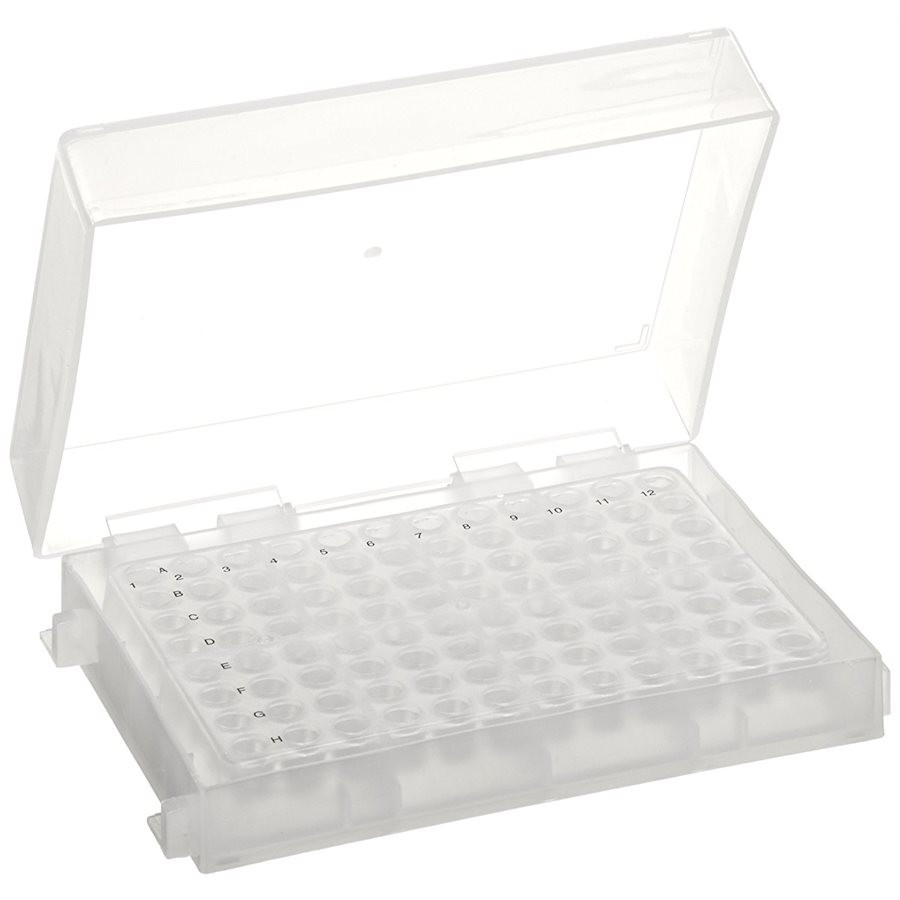 96 Well Polypropylene PCR Tube Or Plate Storage Box With Lid
