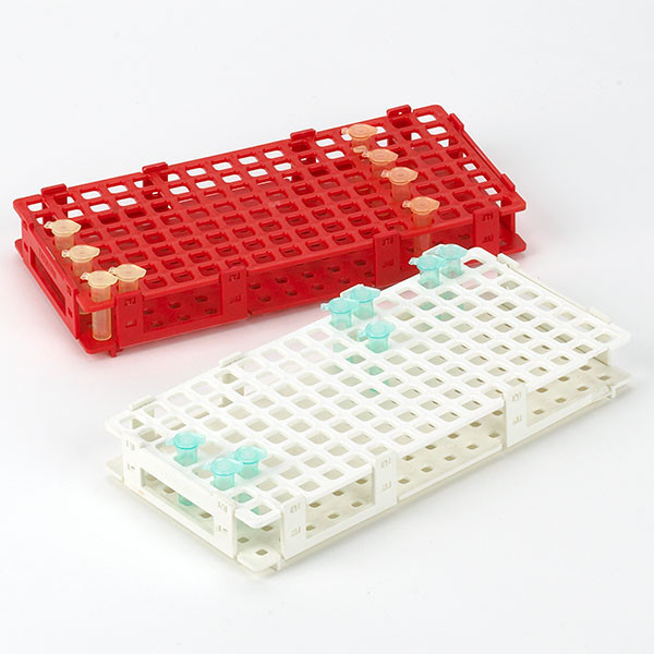 128 Place Snap Together Polypropylene Microtube Rack for 1.5mL and 2 ...