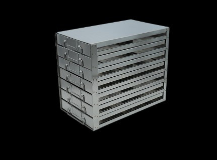 Stainless Steel Laboratory Freezer Drawer Rack for Holding 14 100 Place ...