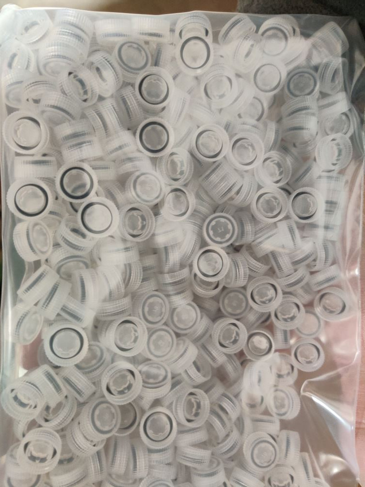 Bag of 500 Screw Caps with O-Ring Assembly for Screw Cap Tubes - Clear