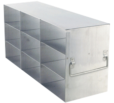 Stainless Steel Freezer Rack for Nine Three-Inch Freezer Boxes