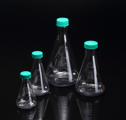 CellAh Plastic 250mL Erlenmeyer Shaker Culture Flask - Lab Supplies ...