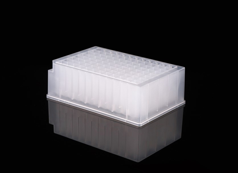 Sterile 2mL 96-Well Deep Well Plate with V-Conical Bottom and Square ...
