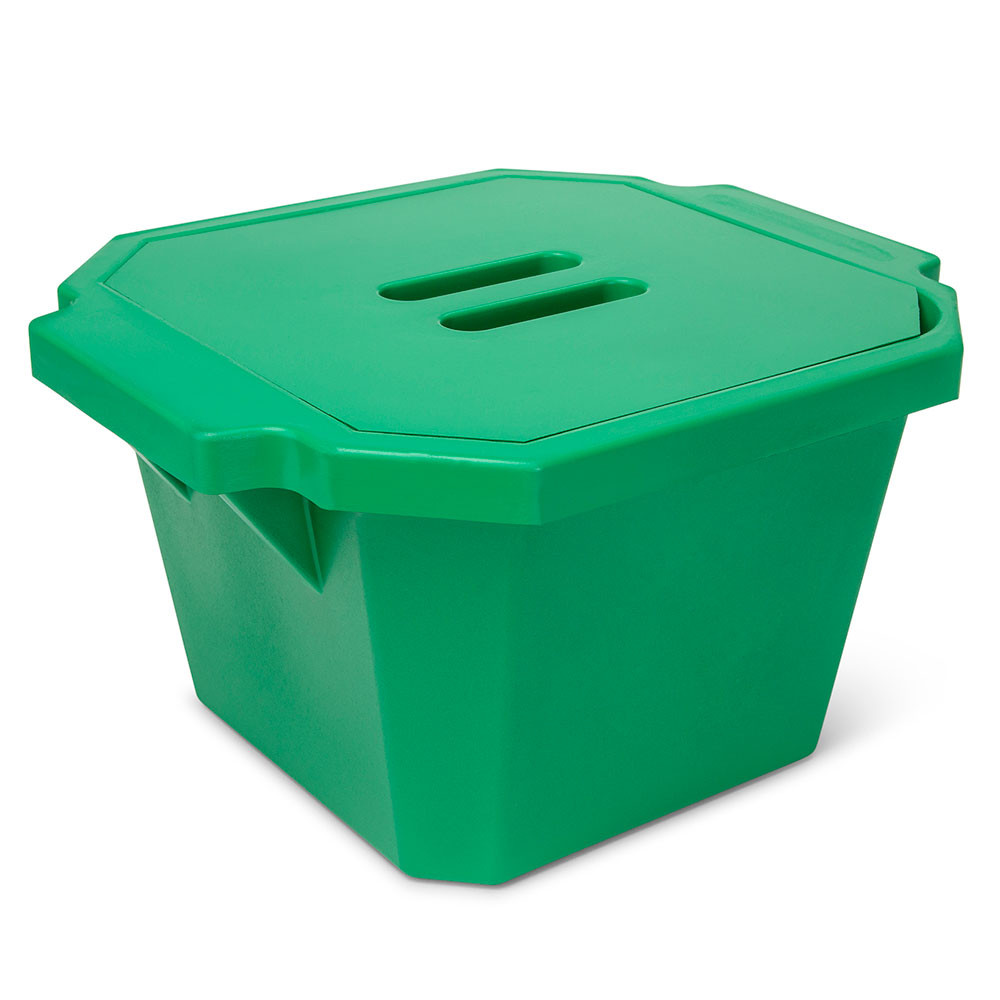 4.5L Polyurethane Ice Bucket With Lid, Rectangular, Green, 1/EA