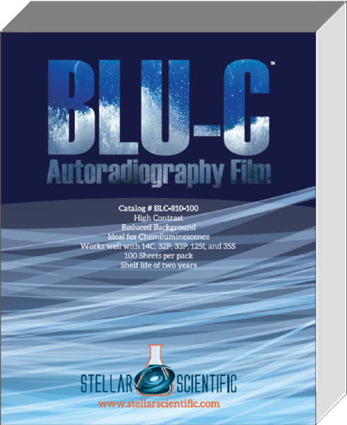 Blu-C Autoradiography Film 8x10, 100 Sheets Per Box, Case of 5 Boxes