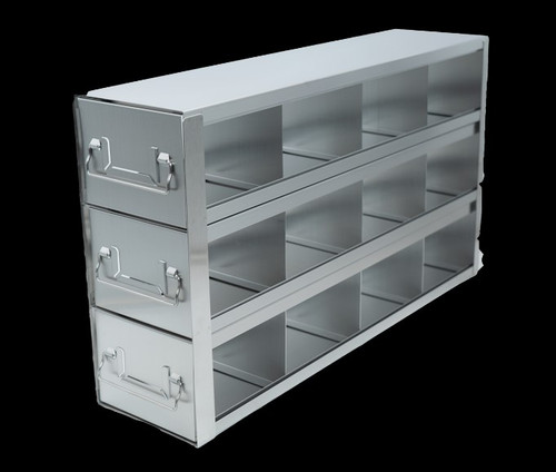 Stainless Steel Laboratory Freezer Rack with Sliding Tray - Lab ...