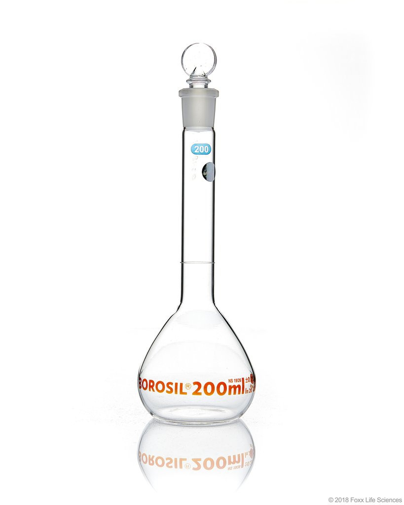 Borosil 50mL Clear Volumetric Flask 5647012A For Precise Liquid ...