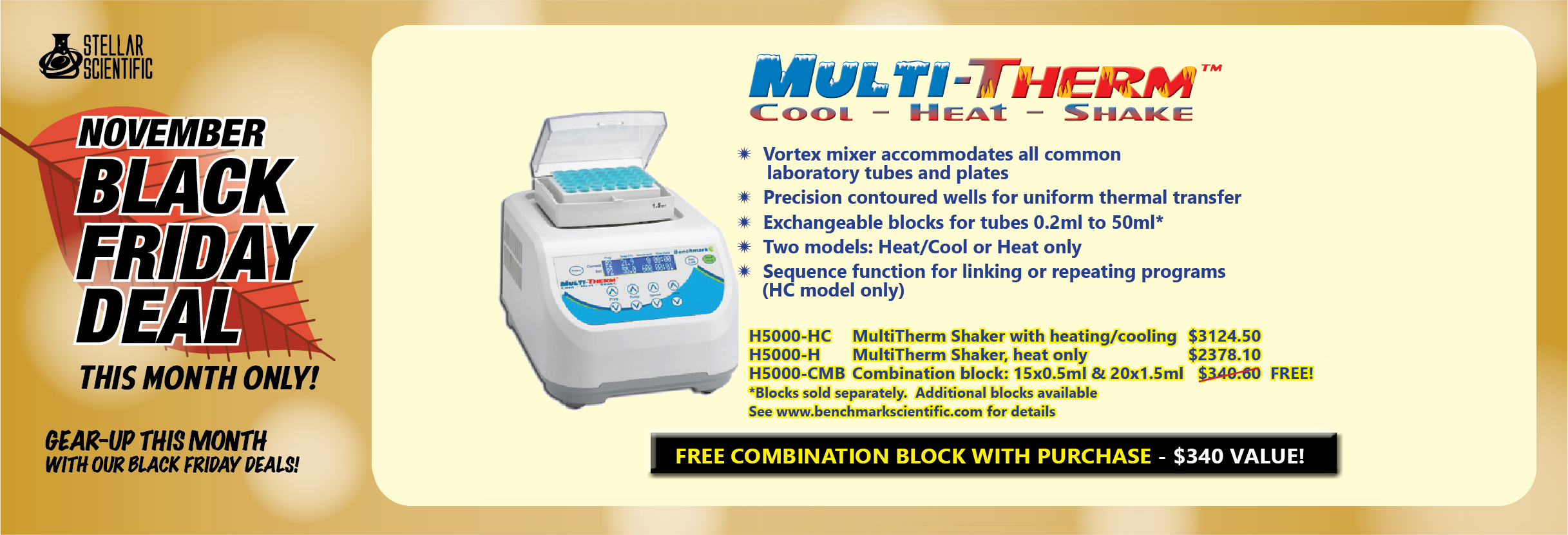 Benchmark Scientific H5000-HC MultiTherm Shaking Vortexer with Heating and Cooling Control - Lab ...