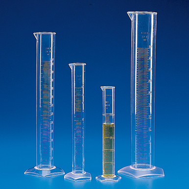 2 Liter polymethylpentene Graduated cylinder with embedded markings ...