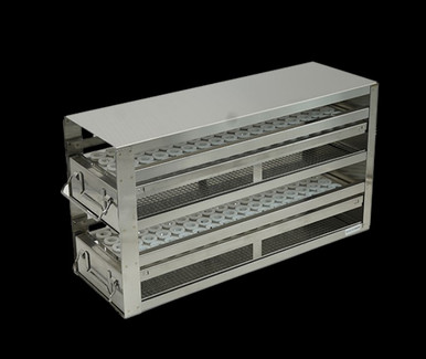Stainless Steel Laboratory Freezer Drawer Rack for 4mL, 4.5mL, 6mL, 7mL ...