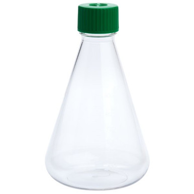 CellTreat 229813 Plastic 1000mL Erlenmeyer Shaker Culture Flask - Lab ...