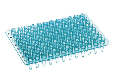 Stellar Scientific Blue Tinted Non Skirted P96-105 PCR Assay Plate with ...