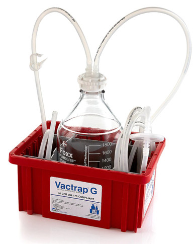 Vactrap™ G Vacuum Trap System With One 2L Glass Bottle, Red Bin, GL45 ...