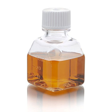 PETG Square Media Bottle with HDPE Closure, 30mL, STERILE with Tamper ...